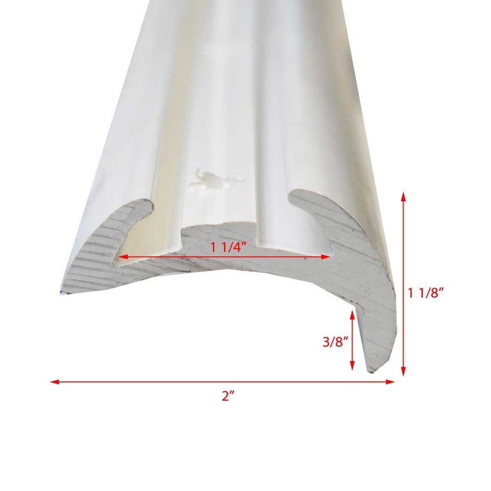 Taco Metals Boat Rub Rail V21-9677 | 2 x 1 1/8 Rigid White (26 FT) | eBay