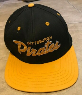 Vintage Pittsburgh Pirates American Needle Black & Gold Script Spellout ...