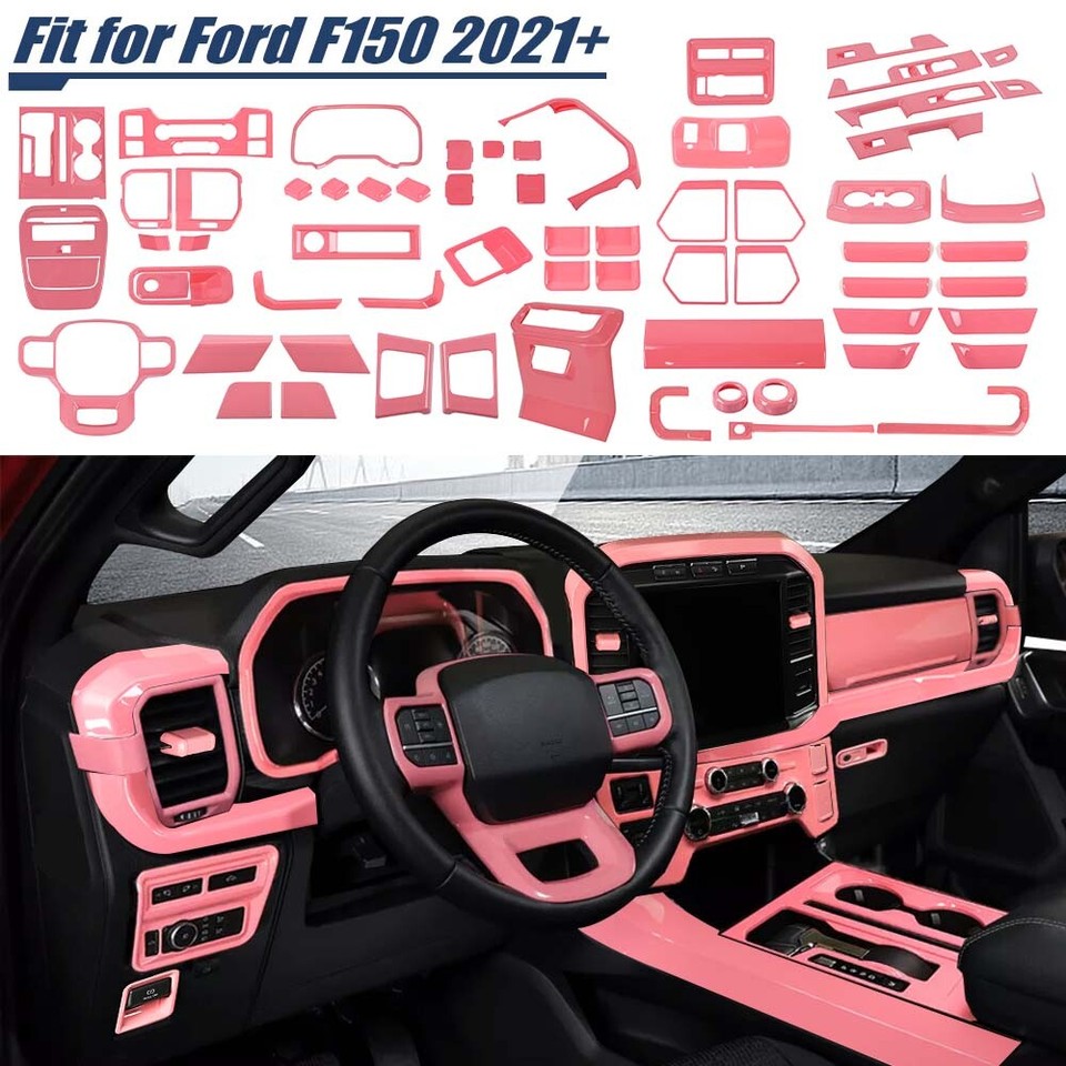 Carbon Interior Console Dash Full Cover Trims Decor Molded For Ford ...