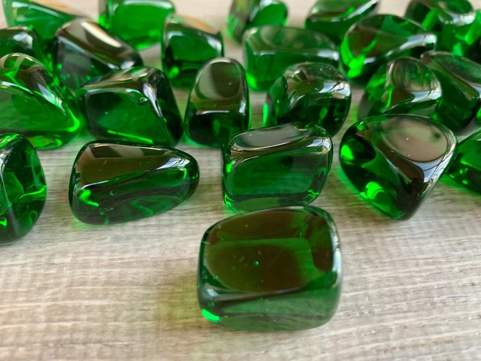 Blue Aqua Obsidian, Green Obsidian & Yellow Obsidian Tumbled Stone ...