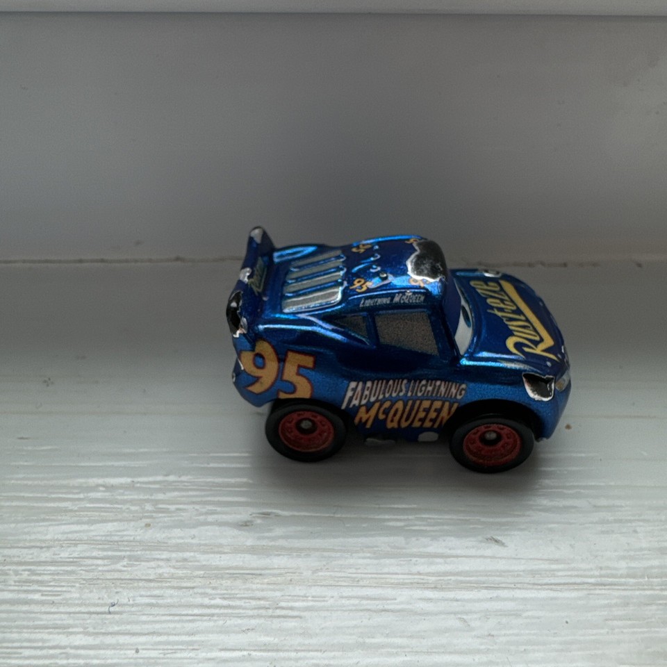 Mini Disney Pixar Car Blue Lightening McQueen Fabulous Lighting Rustees ...