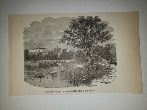 Crozer Theological Seminary Upland Pennsylvania 1876 Sketch Print VERY ...