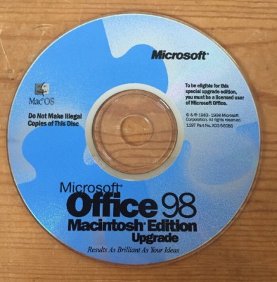 Vtg 1998 Office 98 Suite Macintosh Mac OS Edition Software Installation ...