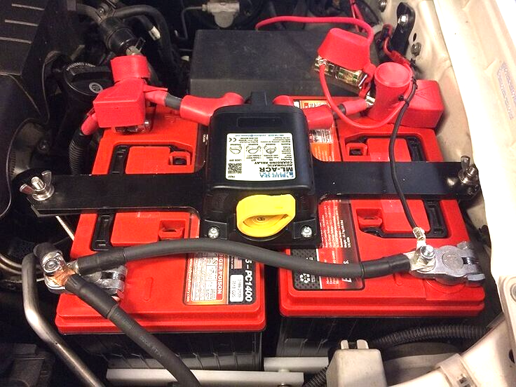 Heavy Duty Dual Auxiliary Battery Isolator Complete Kit Copper Clad ...