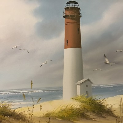 H. Gailey " Lighthouse" Oil Painting on Canvas. Signed . | eBay