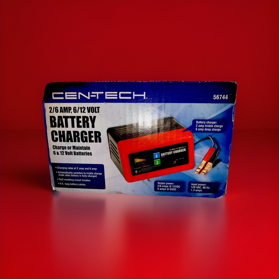 Centech Battery Charger 2/6 AMP 6/12 VOLT Charge Or Maintain | eBay