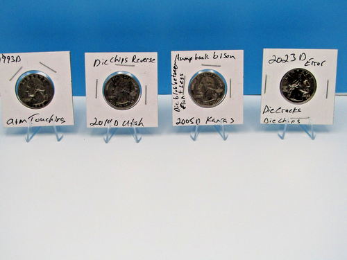 4 Coin Lot U.S. Quarters Coins 1993-2023 Errors | eBay