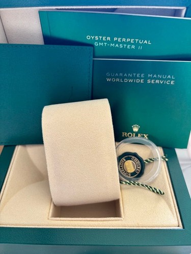 Rolex Watch Box Green Leather Outer Case Tag Booklet For GMT-Master ...
