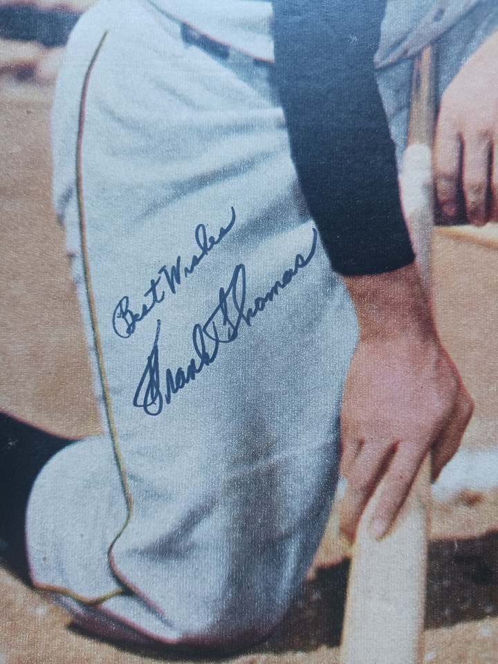 FRANK THOMAS AUTOGRAPHED PHOTO PITTSBURGH PIRATES BASEBALL MAGAZINE ...