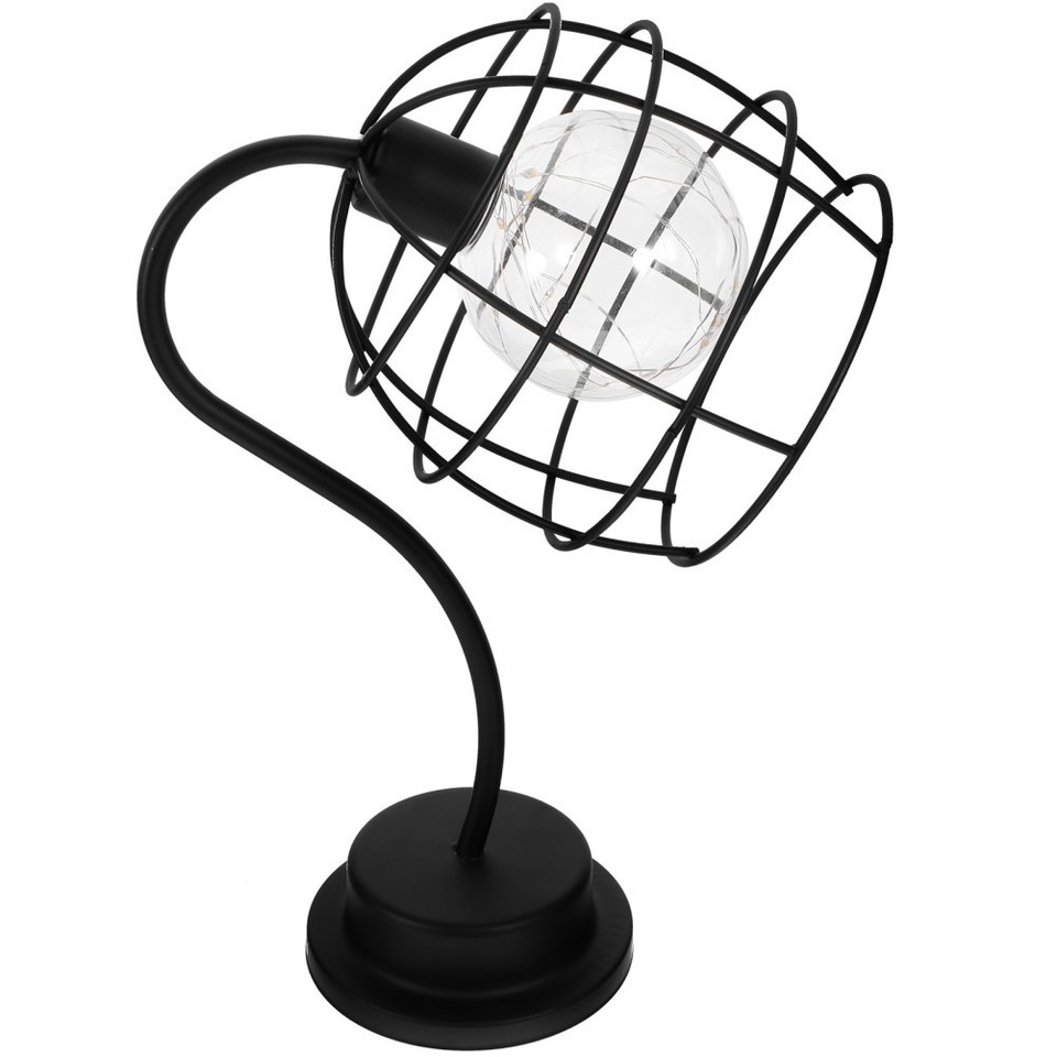 Vintage Night Lamp Iron Wire Table Lamp Modern Metal Table Lamp Desk ...