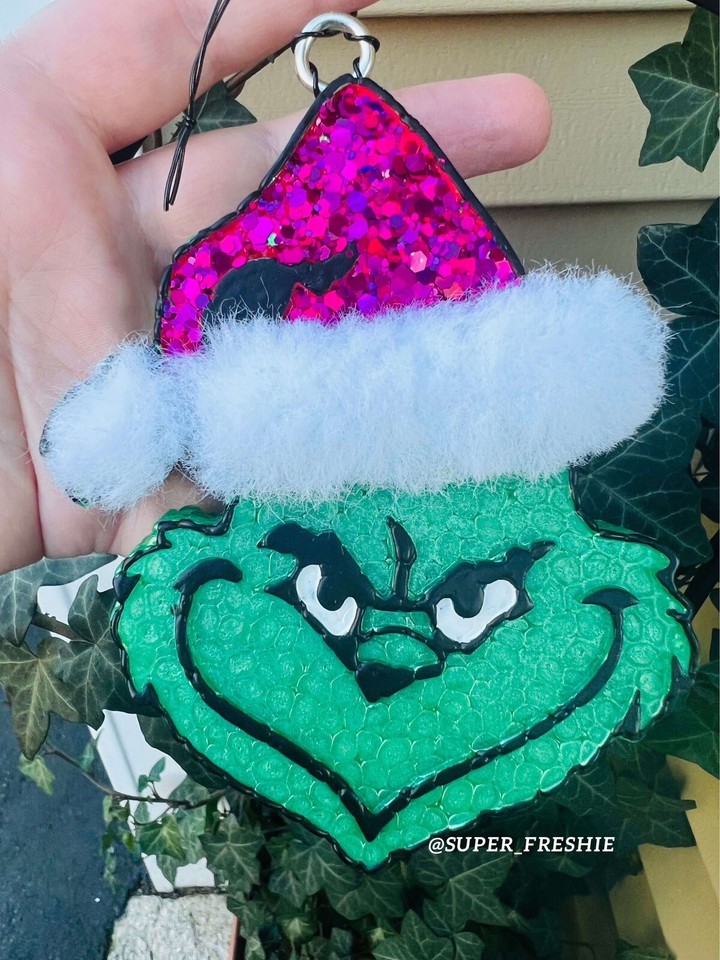 The Grinch Christmas Car Freshie, Large, Green, Cinnamon Sticks | eBay