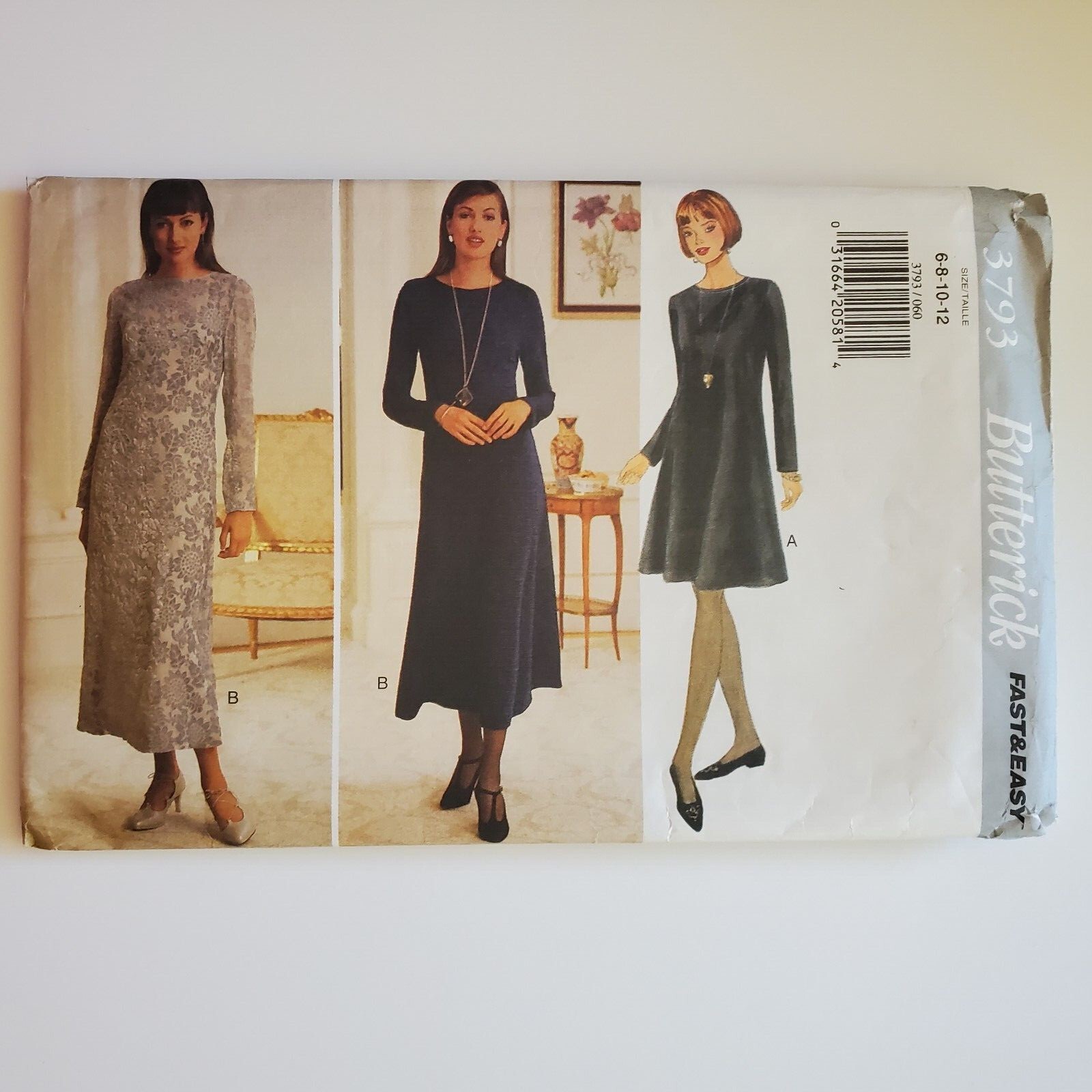 Butterick 3793 Misses Dress & Slip Size 6-12 Sewing Pattern Uncut ...