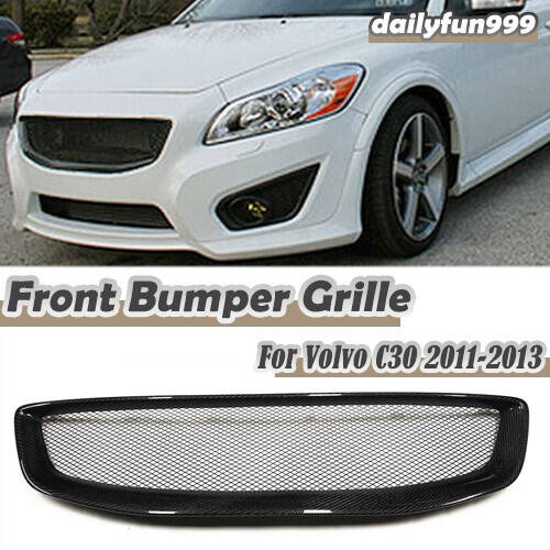 For Volvo C30 2011-2013 Carbon Fiber Car Front Bumper Grille Grill Mesh ...