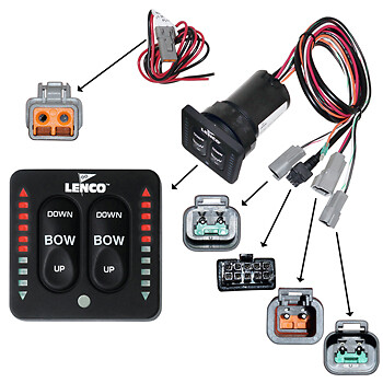 Trim Tab Switch Kit w/LED fits Lenco Control Box ,Key Pad, Pigtail | eBay