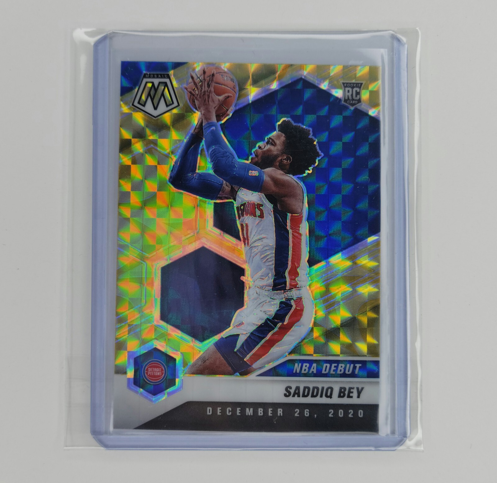 2020-21 Panini Mosaic Sadiq Bey NBA Debut Yellow Prizm #276 | eBay