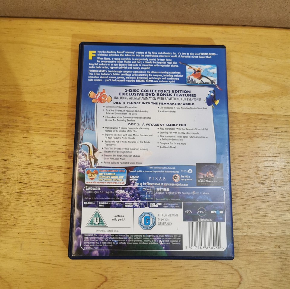 Finding Nemo Willem Dafoe 2004 DVD Free UK shipping 5017188888950 | eBay UK