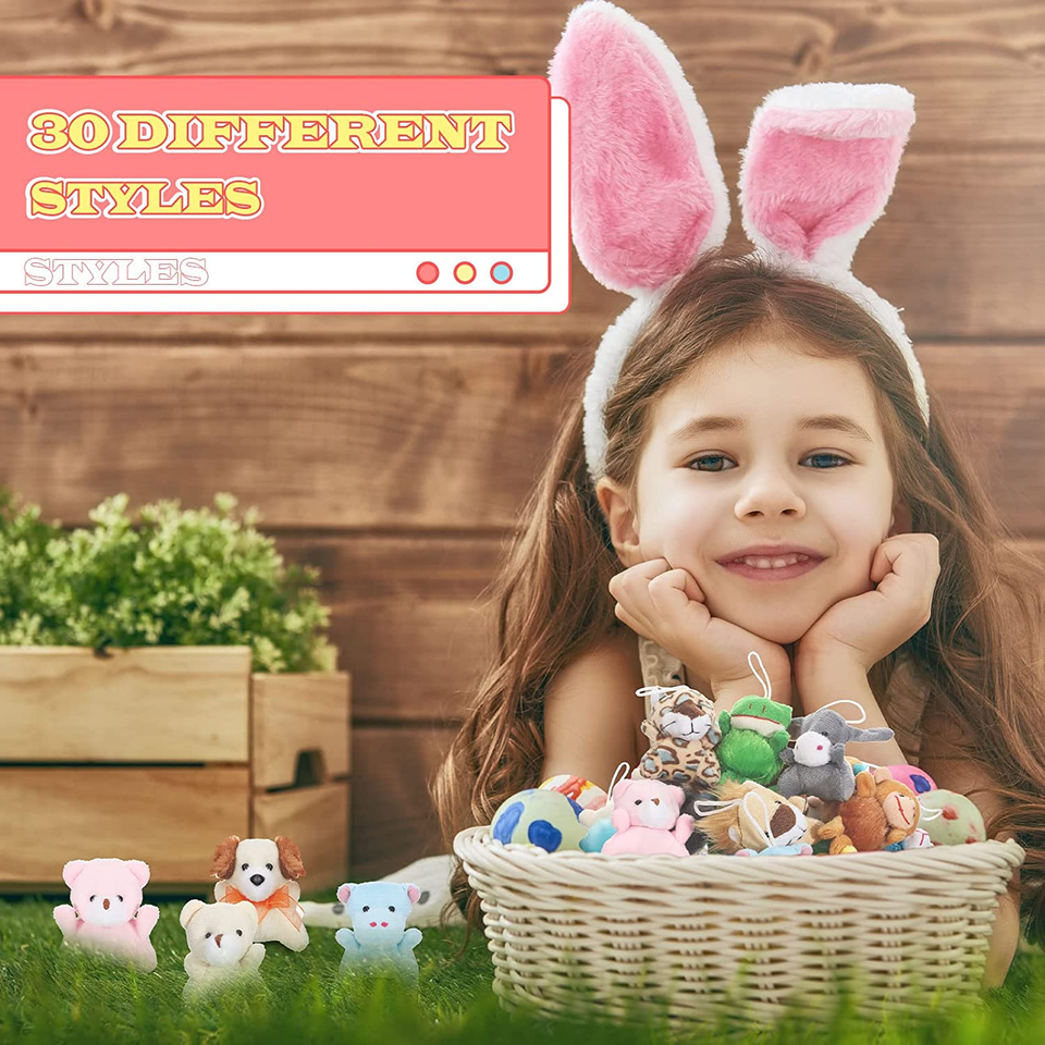 100 Pack Mini Stuffed Animals Bulk Operation Christmas Small Plush ...