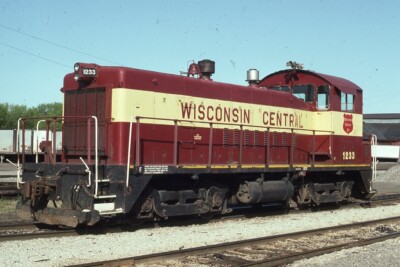 WC WISCONSIN CENTRAL Railroad Train Locomotive 1233 GREEN BAY WI Photo ...