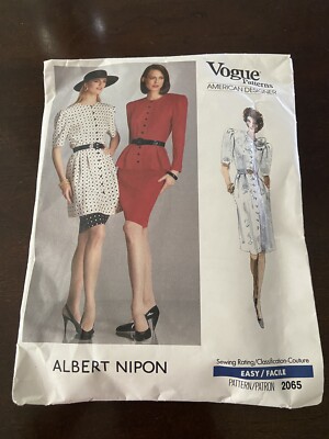 Vogue 2065 Designer Albert Nippon Dress,Top,Tunic,Skirt Pattern 12 14 ...