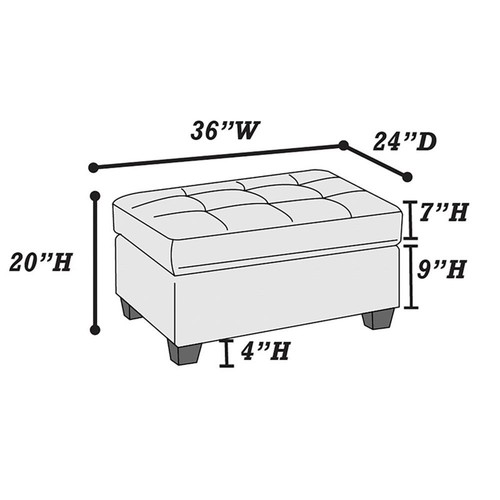 Poundex Furniture Fabric Cocktail Ottoman in Truffle Brown Color | eBay