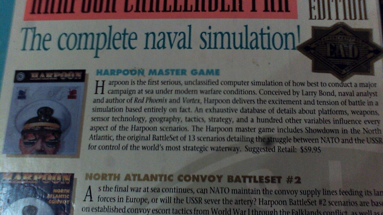 Harpoon (PC, 1989) for sale online | eBay