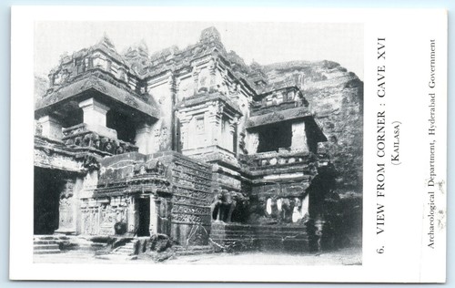 POSTCARD Hyderabad Govt Archaeological Dept 6 View from Corner Cave XVI ...