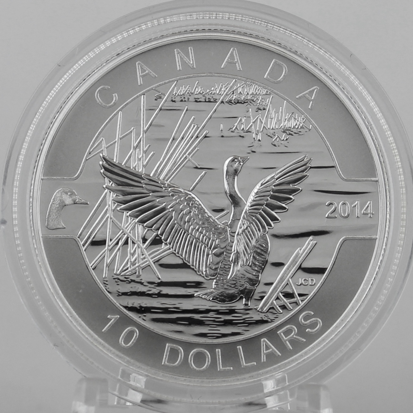 Canada 2014 $10 Canada Goose ½ Troy Oz Matte Proof Pure Silver Coin, O ...