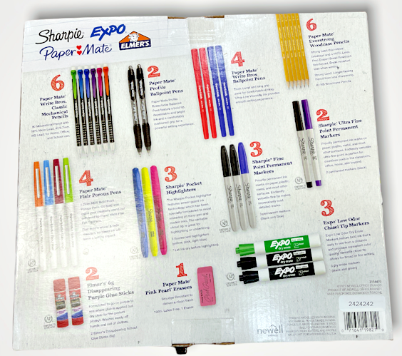 Sharpie Expo Paper Mate Elmer's Back to School Supply 36Pcs pen marker ...