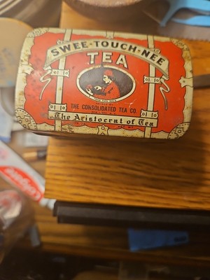 Vintage SWEE-TOUCH-NEE TRUNK TEA TIN Aristocrat of Tea Consolidate Tea ...