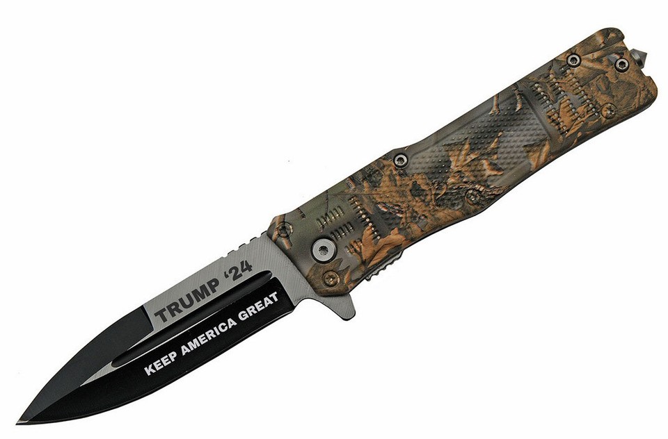 4.75” Trump Keep America Great Camo Handle Folding Pocket Knife-FREE ...