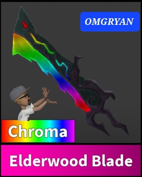 Roblox Murder Mystery 2 MM2 GODLY CHROMA ELDERWOOD BLADE - General ...
