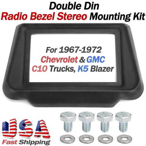 Double Din Radio Bezel Stereo Mount For Chevrolet C10 Truck K5 Blazer ...
