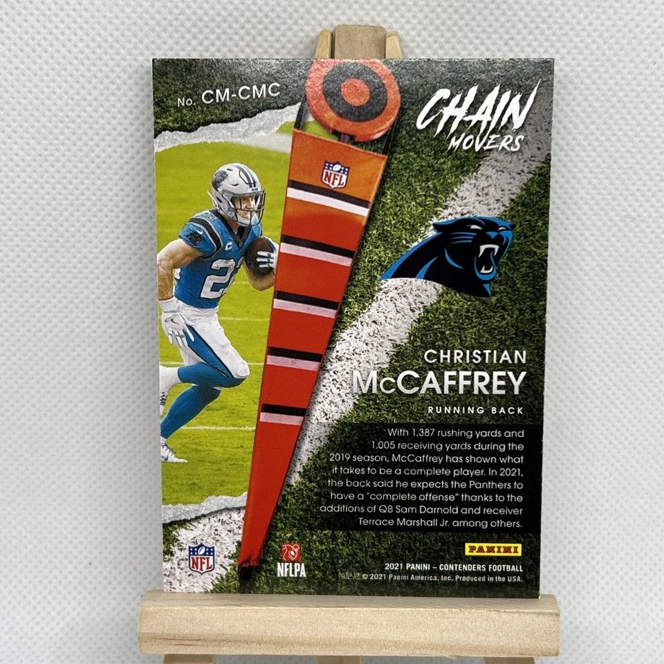 2021 Panini Contenders Chain Movers Christian McCaffrey CM-CMC Panthers ...