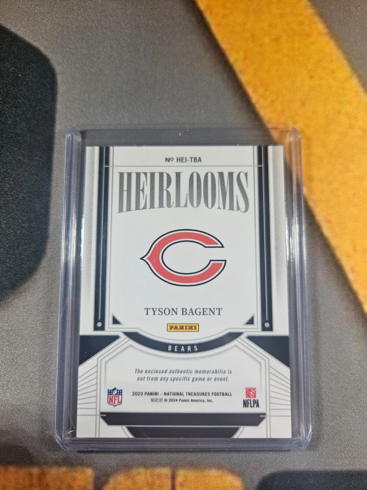 2023 National Treasures Heirlooms Tyson Bagent Rc Jersey /49 #HEI-TBA ...