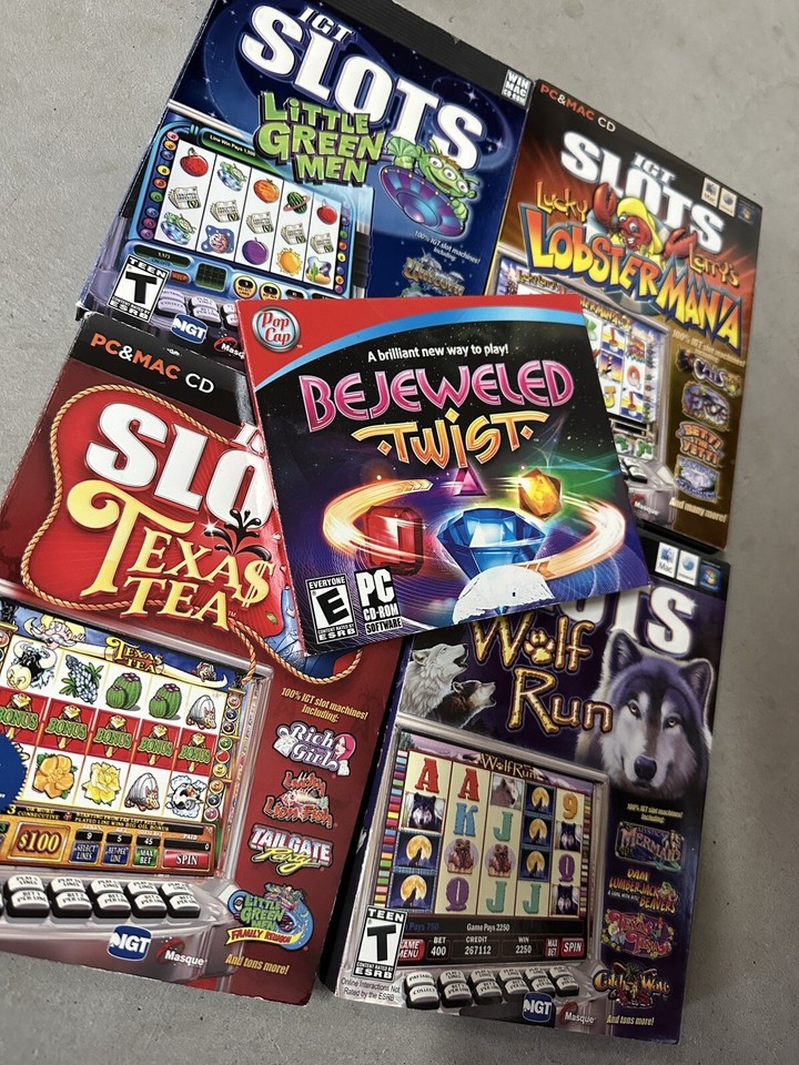 Lot of 4 IGT Slots: Lucky Larry's Texas Tea Little green wolf Windows ...