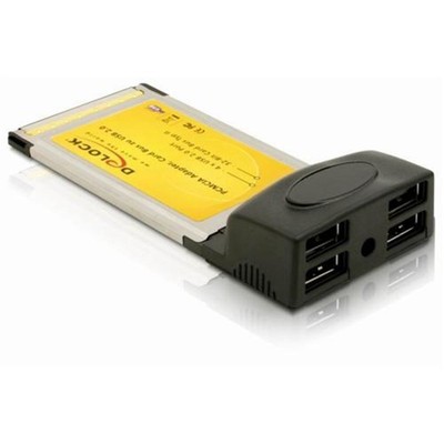 DeLock PCMCIA CardBus > 4-Port USB 2.0 Adapter Karte | eBay.de
