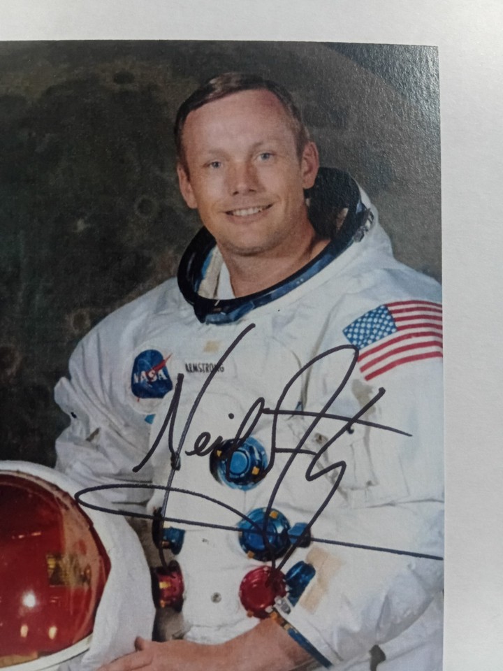 Neil Armstrong: Signed Photo, True 1990's Autograph. Rare Space ...