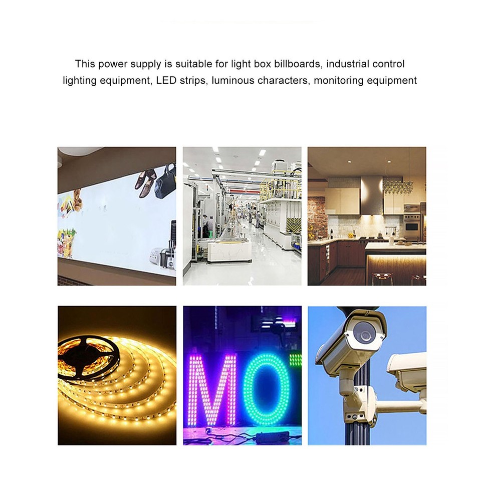 LED Power Supply Light Strip Driver AC 170‑260V Input 300W Output Volt ...