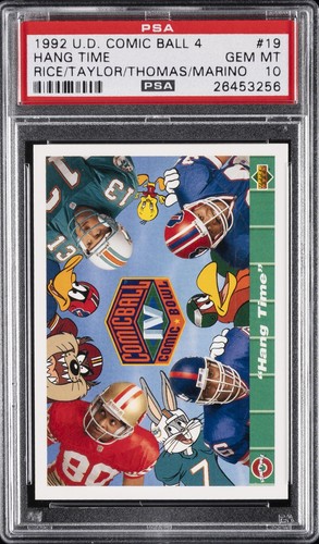 1992 UPPER DECK COMIC BALL 4 RICE/TAYLOR/THOMAS/MARINO #19 HANG TIME ...