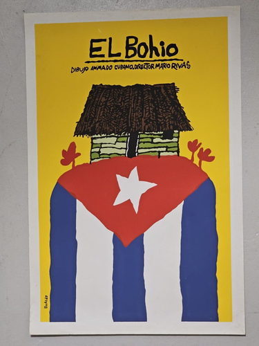 Cuba Movie EL BOHIO (Native TAINO Hut) Art Cuban Poster BACHS 1985 | eBay