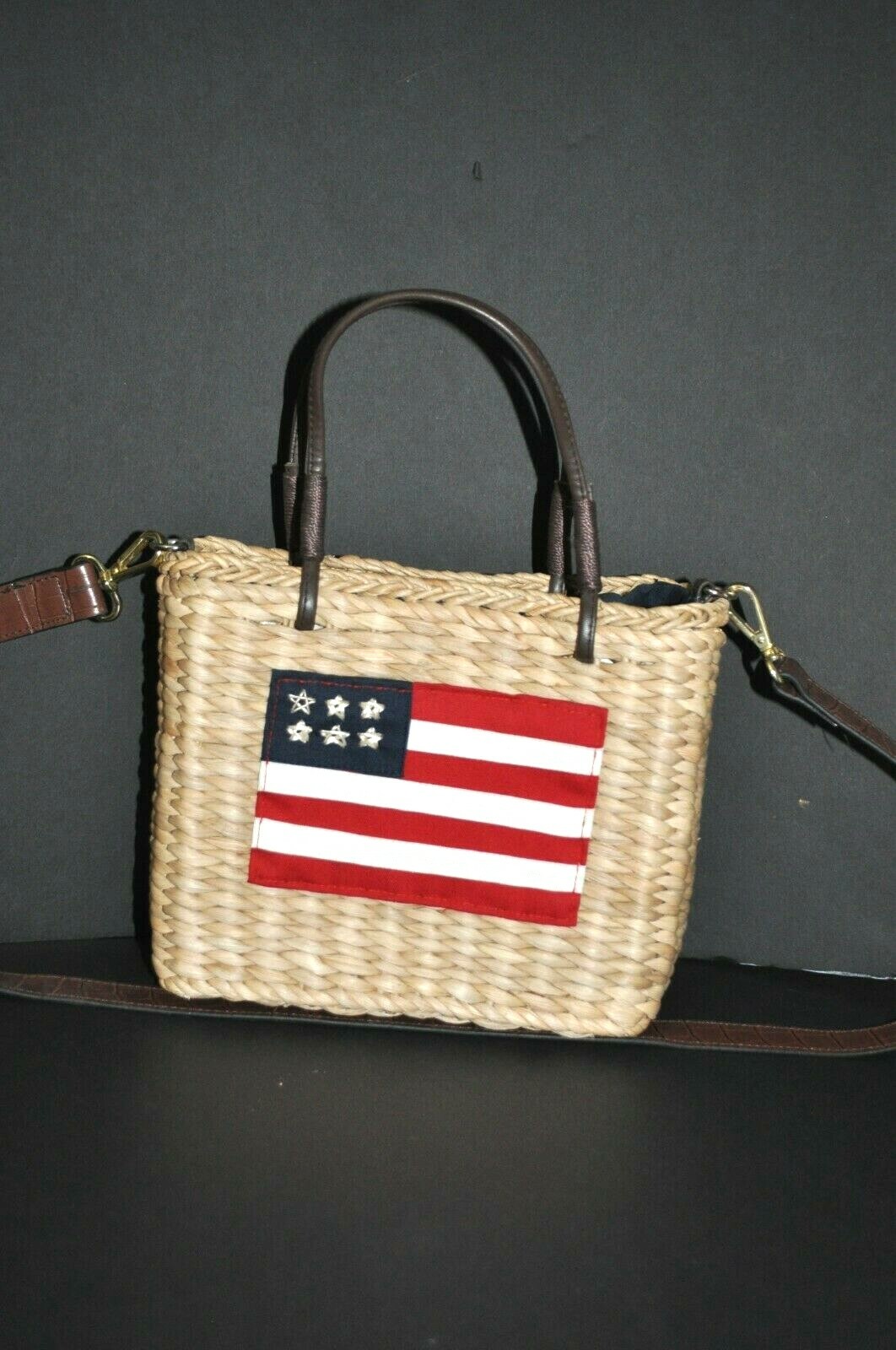 American flag straw Purse woven bag shoulder bag or handbag | eBay