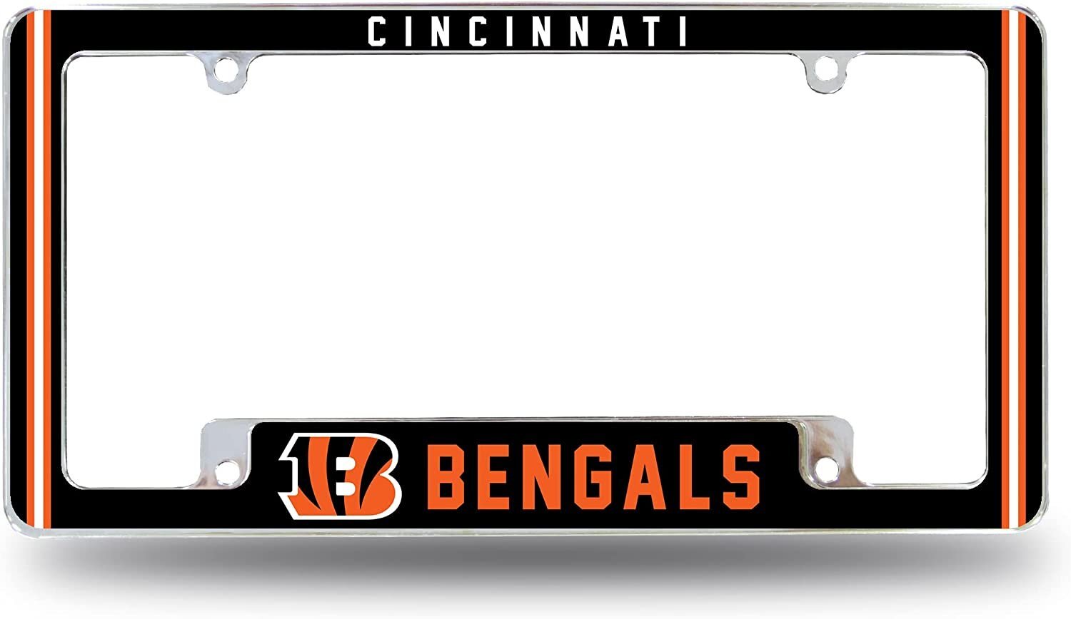 Cincinnati Bengals Metal License Plate Frame Chrome Tag Cover Alternate ...
