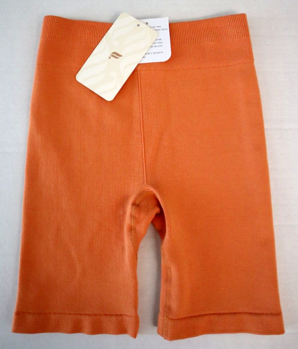 Fabletics Women's Sz XS/4 Orange High-Waisted Seamless Ribbed Shorts ...