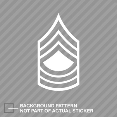 E-8 Master Sergeant Rank Sticker Decal Vinyl MSG OR-8 E8 US Army | eBay