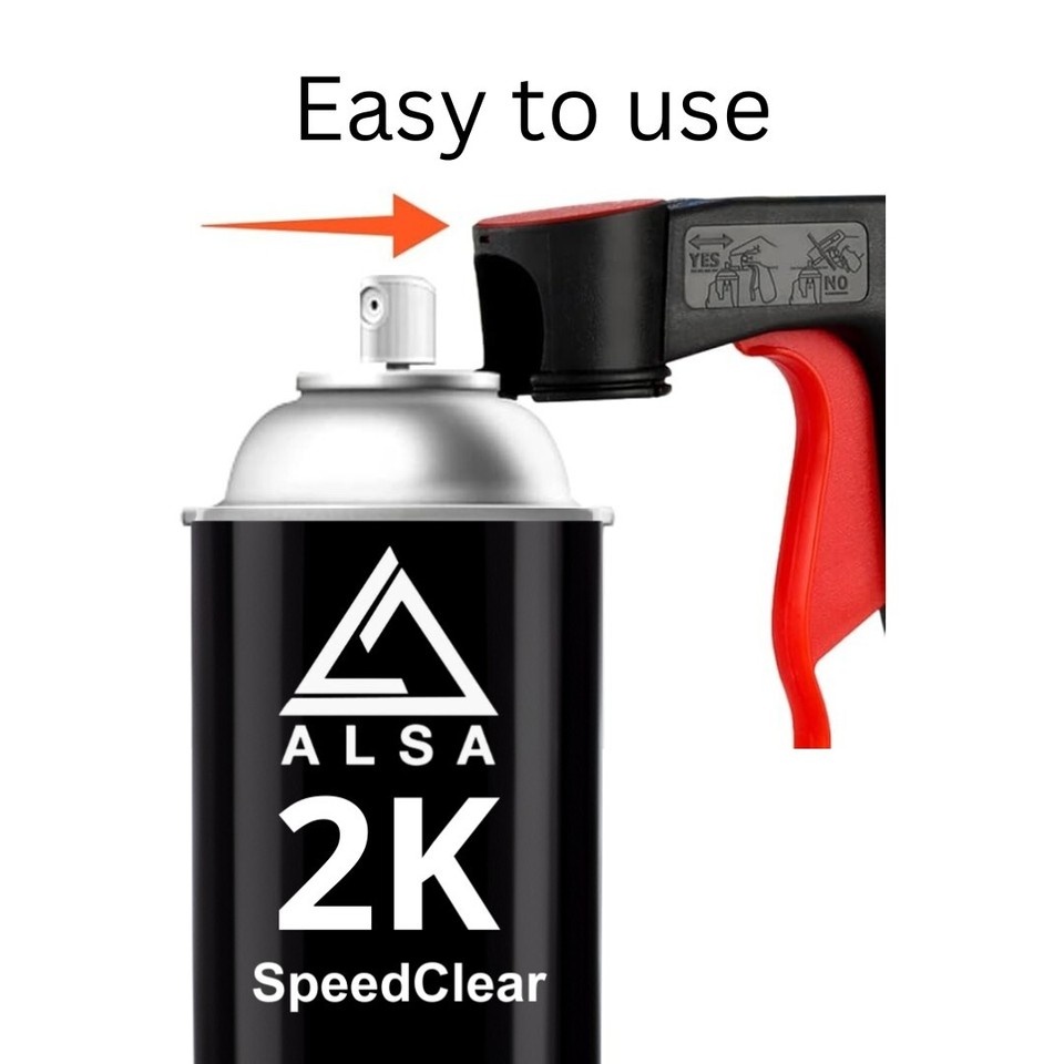 Alsa 2K Speed Clear – 2K Clear Can - Speed Clear Coat w/ spray gun ...