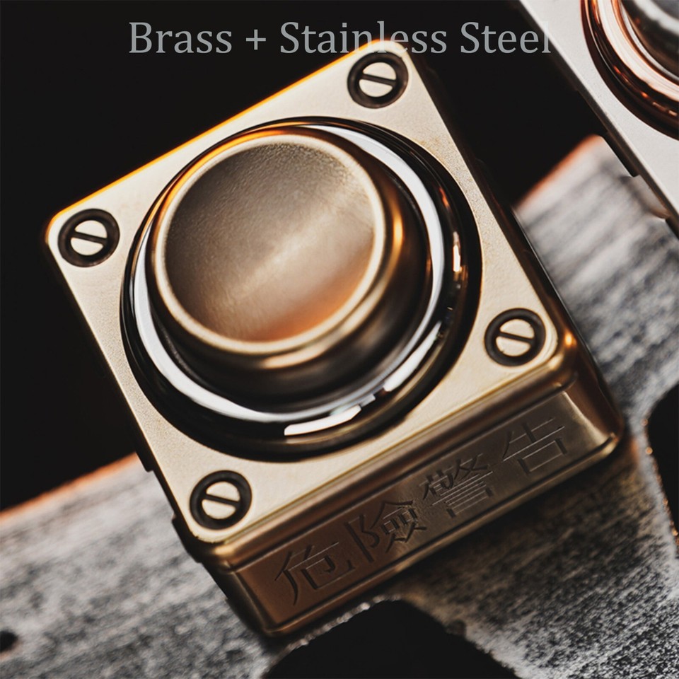 Fidget Spinner WANWU Gyro Metal Push Hand Spinner EDC Button ...