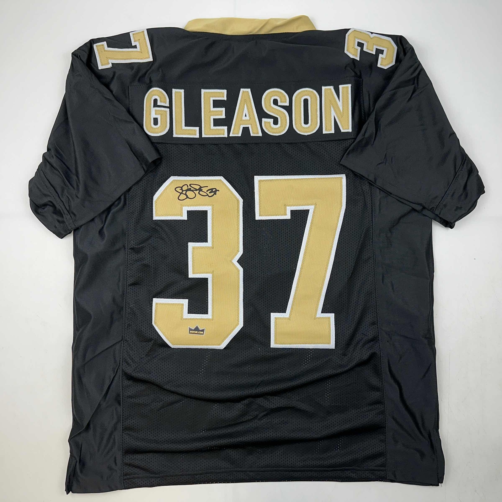 Facsimile Autographed Steve Gleason New Orleans Black Reprint Jersey ...