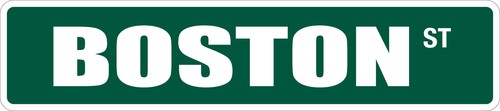 *Aluminum* Boston 4" x 18" Metal Novelty Street Sign SS 616 | eBay
