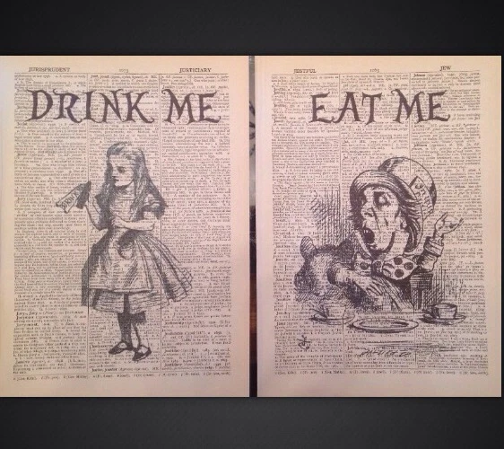 Alice In Wonderland Eat Me Illustration