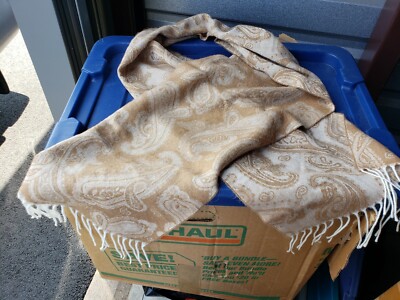 Cejon Italy Taupe Colored Paisley Scarf | eBay